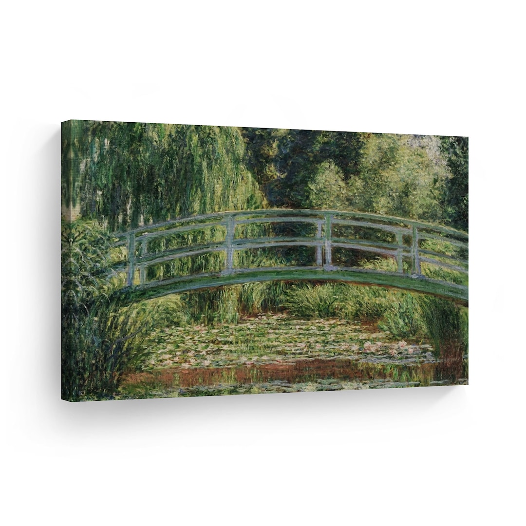 Water Lilies Japanese Bridge by Claude Monet Canvas Wall Art Print Art ...