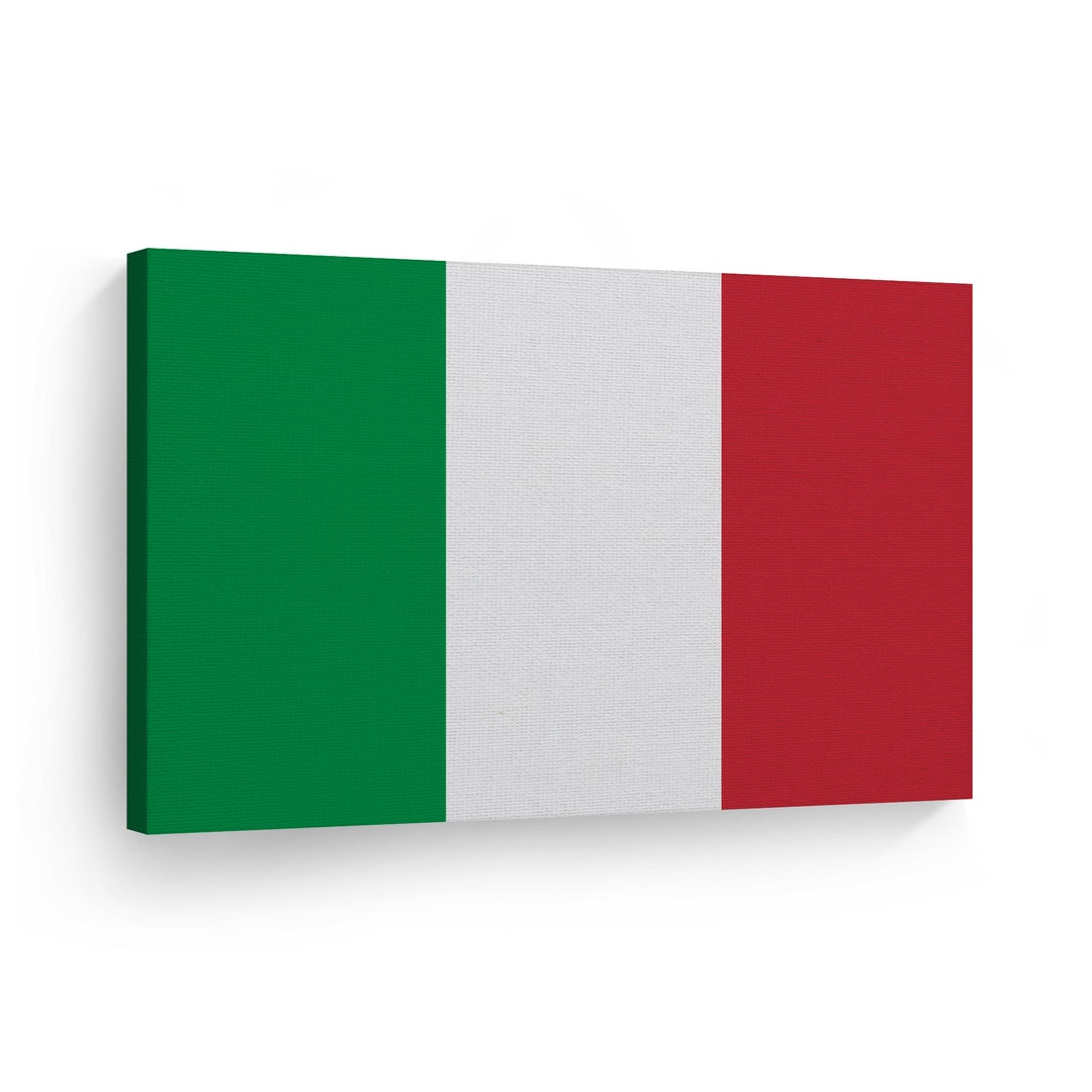Italy Flag CANVAS or METAL Wall Art Print Country Flags Office Living ...