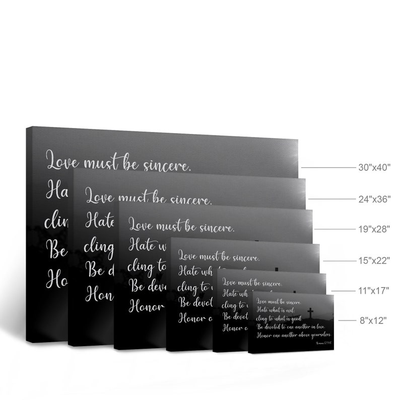 Scripture Bible Verse Wall Art Canvas Print Christian Romans | Etsy