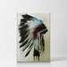 Chief's Headdress Canvas Print, Native American Watercolor Art - Etsy
