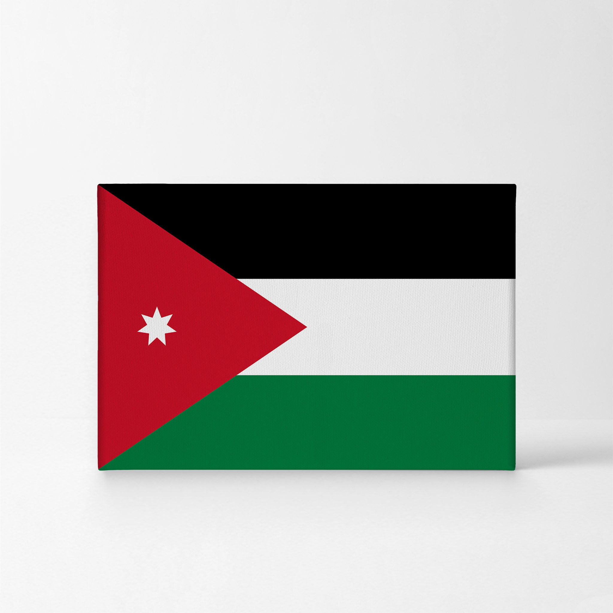 Jordan Flag CANVAS or METAL Wall Art Print Country Flags | Etsy