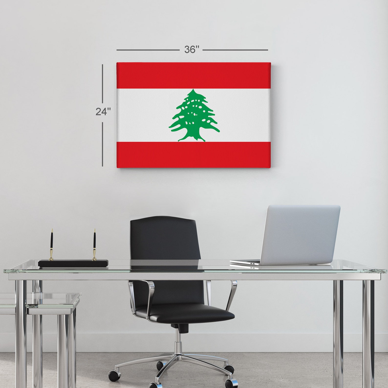 Lebanon Flag CANVAS or METAL Wall Art Print Country Flags - Etsy