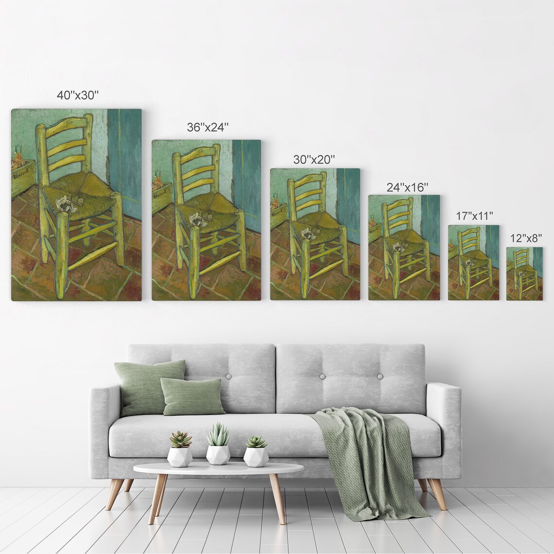 Vincent Van Goghs Chair 1888 Metal Print Classic Wall Art Wall Decor ...