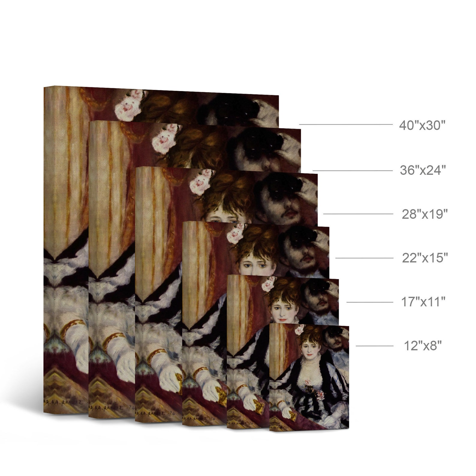 The Theater Box Pierre-auguste Renoir Classic Art Canvas Wall - Etsy