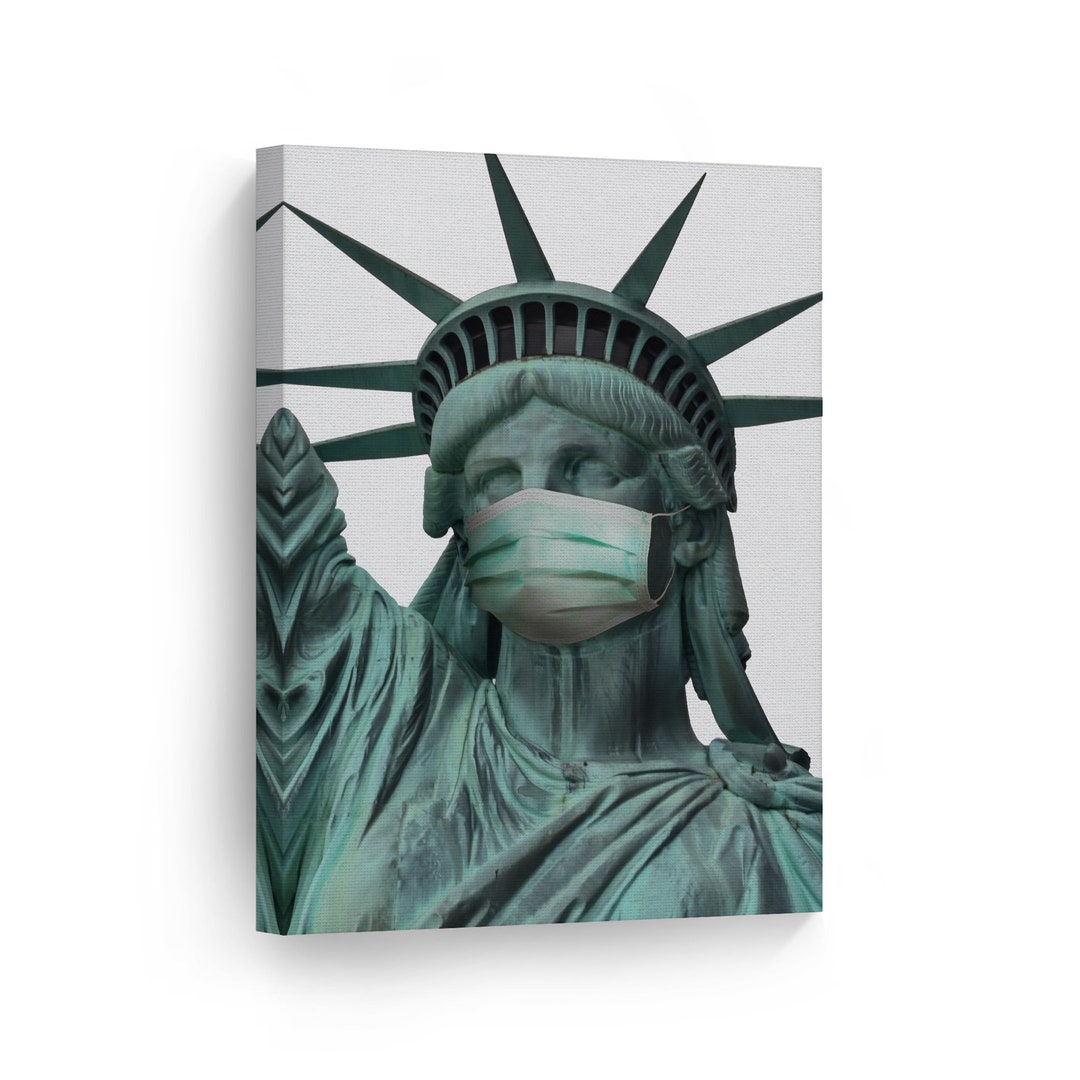New York City Masterpiece Statue of Liberty Face Mask Pandemic Inspired ...