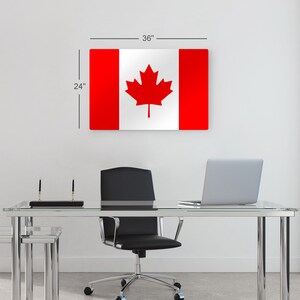 Canada Flag CANVAS or METAL Wall Art Print Country Flags Office Living ...