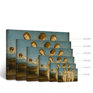 Three Graces by Raphael Art Canvas Wall Art Print Famous Fine Art Oil ...