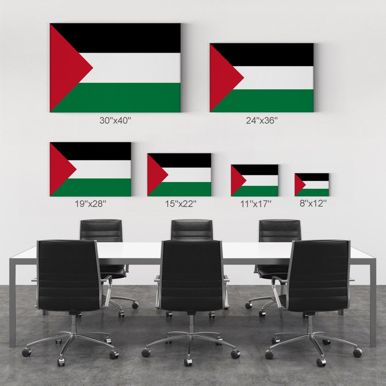 Palestine Flag CANVAS or METAL Wall Art Print Country Flags - Etsy