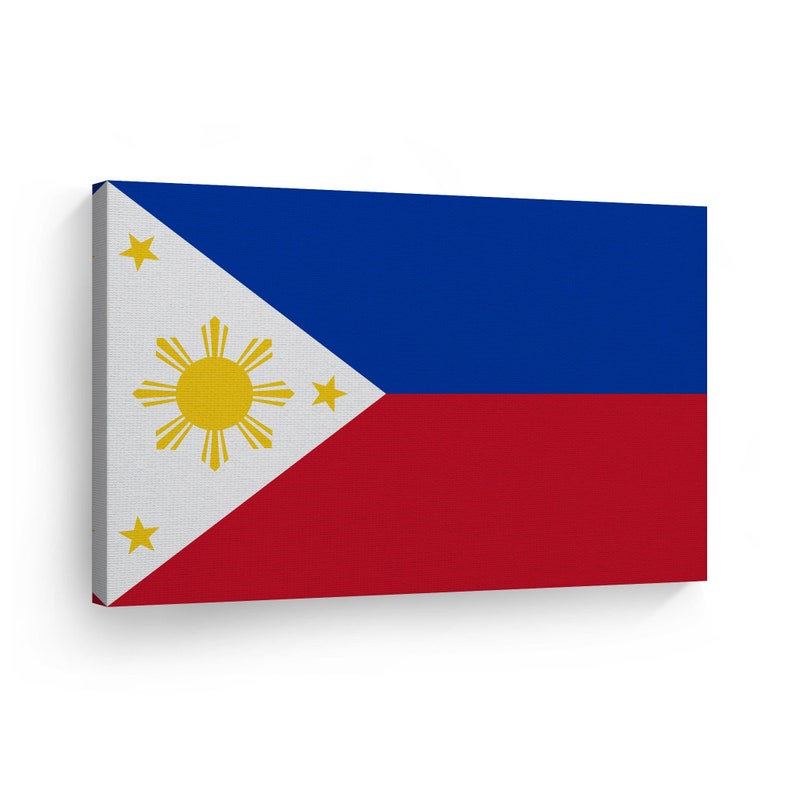 Philippines Flag CANVAS or METAL Wall Art Print Country Flags | Etsy