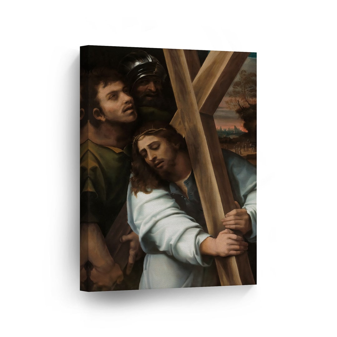 Christ Carrying the Cross by Sebastiano Del Piombo Reproduction Canvas ...