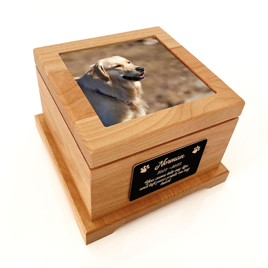 Custom Wood Pet Urn Cremation Pet Urn Wooden Pet Urn Dog Urn Cat Urn ...