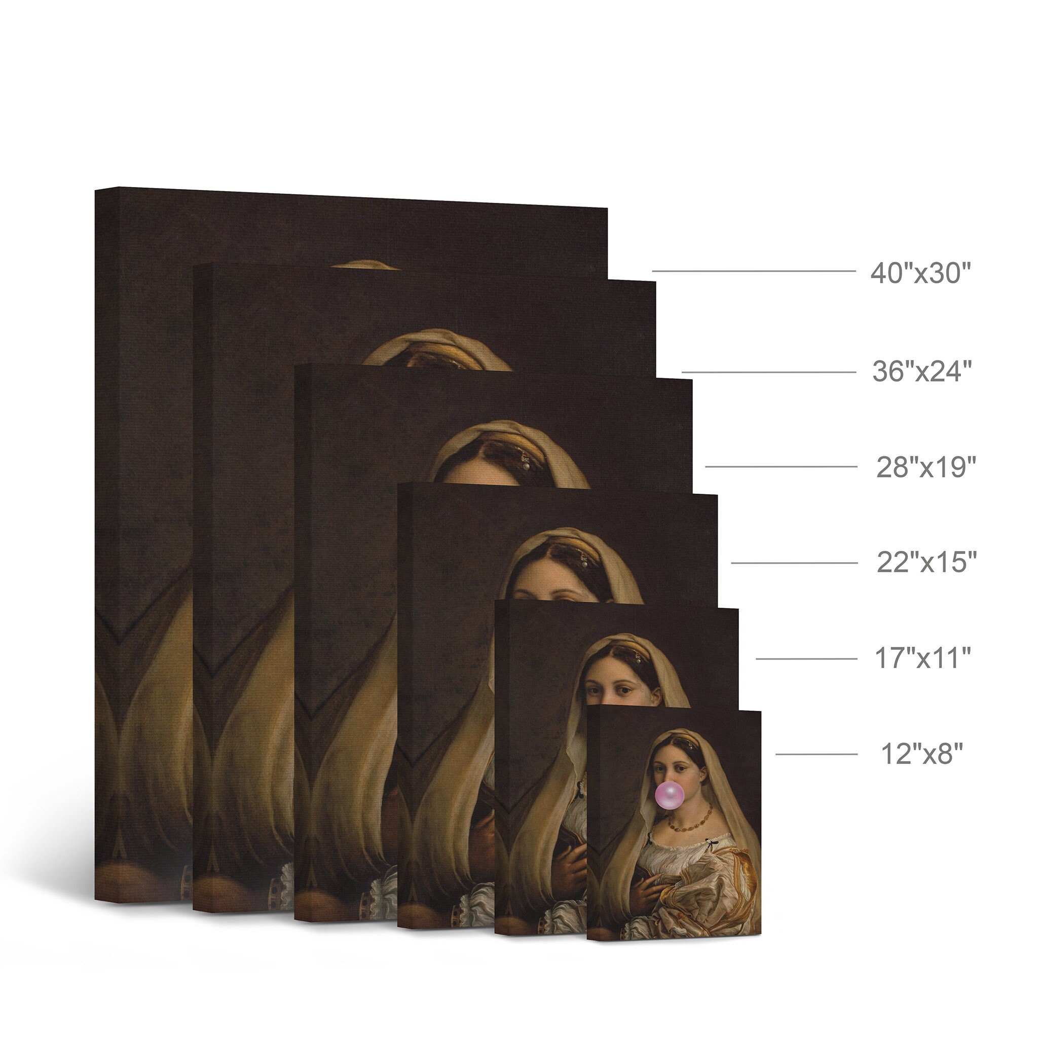 Raphael's Masterpiece Woman With a Veil Pink Bubble Gum - Etsy