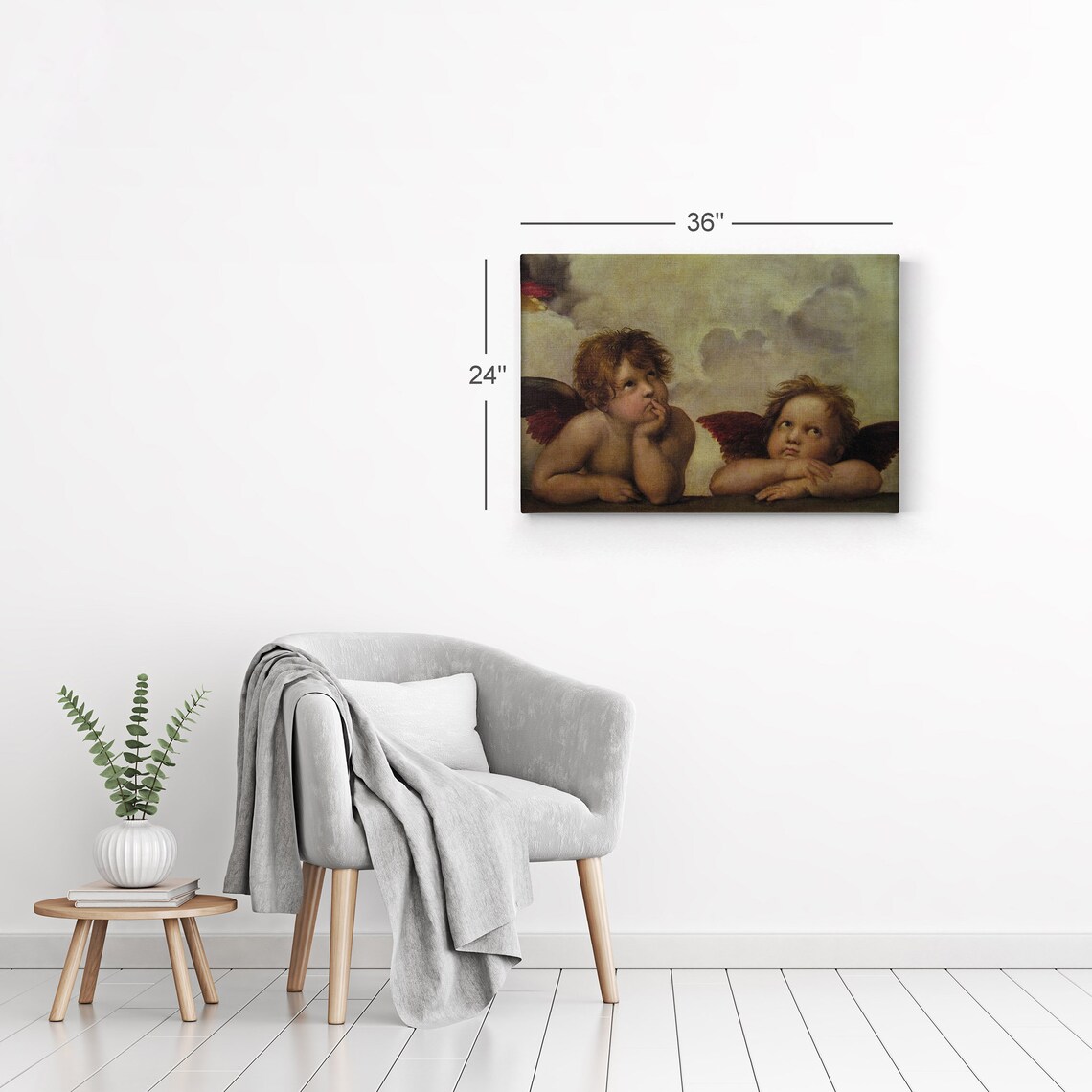 Raphael Art Putti, Detail From the Sistine Madonna Canvas Wall Art ...