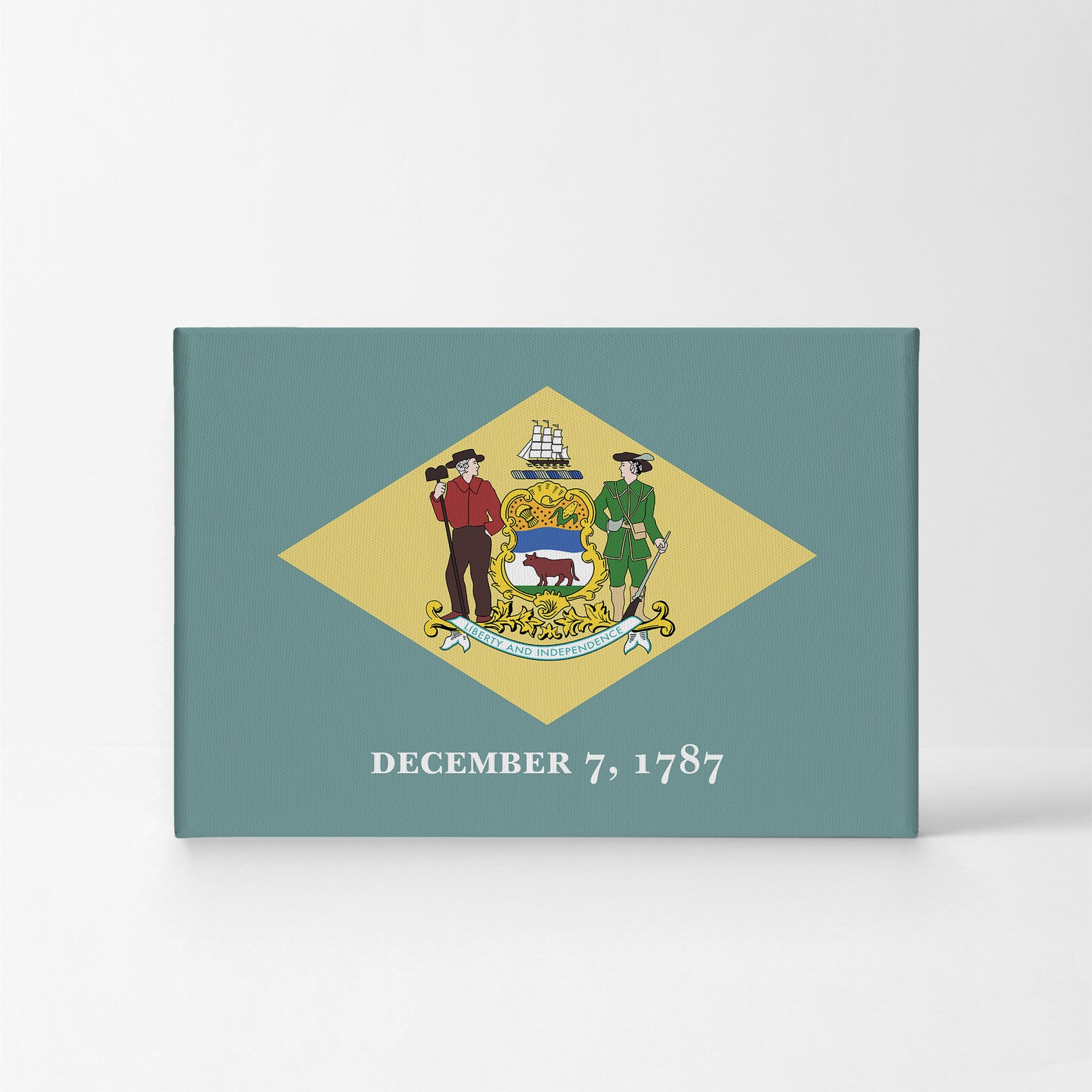 Delaware State Flag CANVAS or METAL Wall Art Print State | Etsy