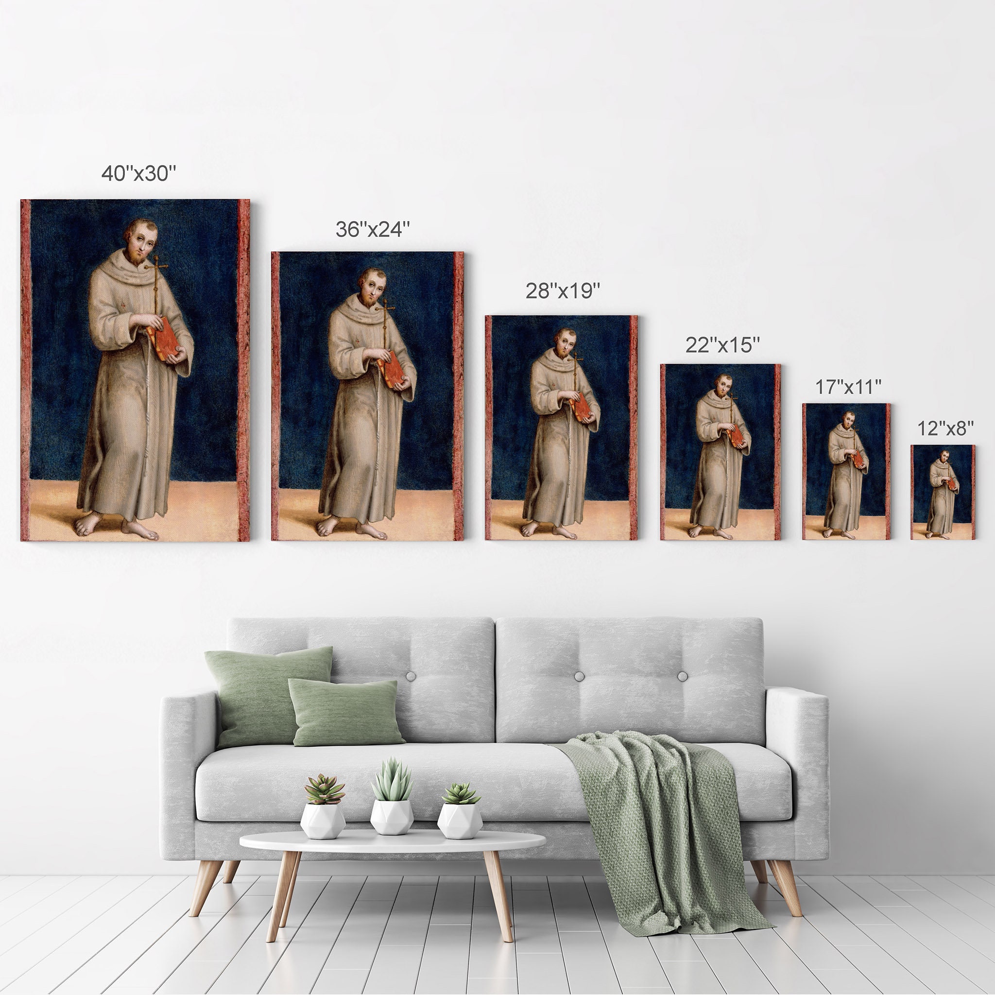Saint Francis of Assisi by Raphael Art Canvas Wall Art Print Famous ...