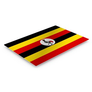 Uganda Flag CANVAS or METAL Wall Art Print Country Flags Office Living ...