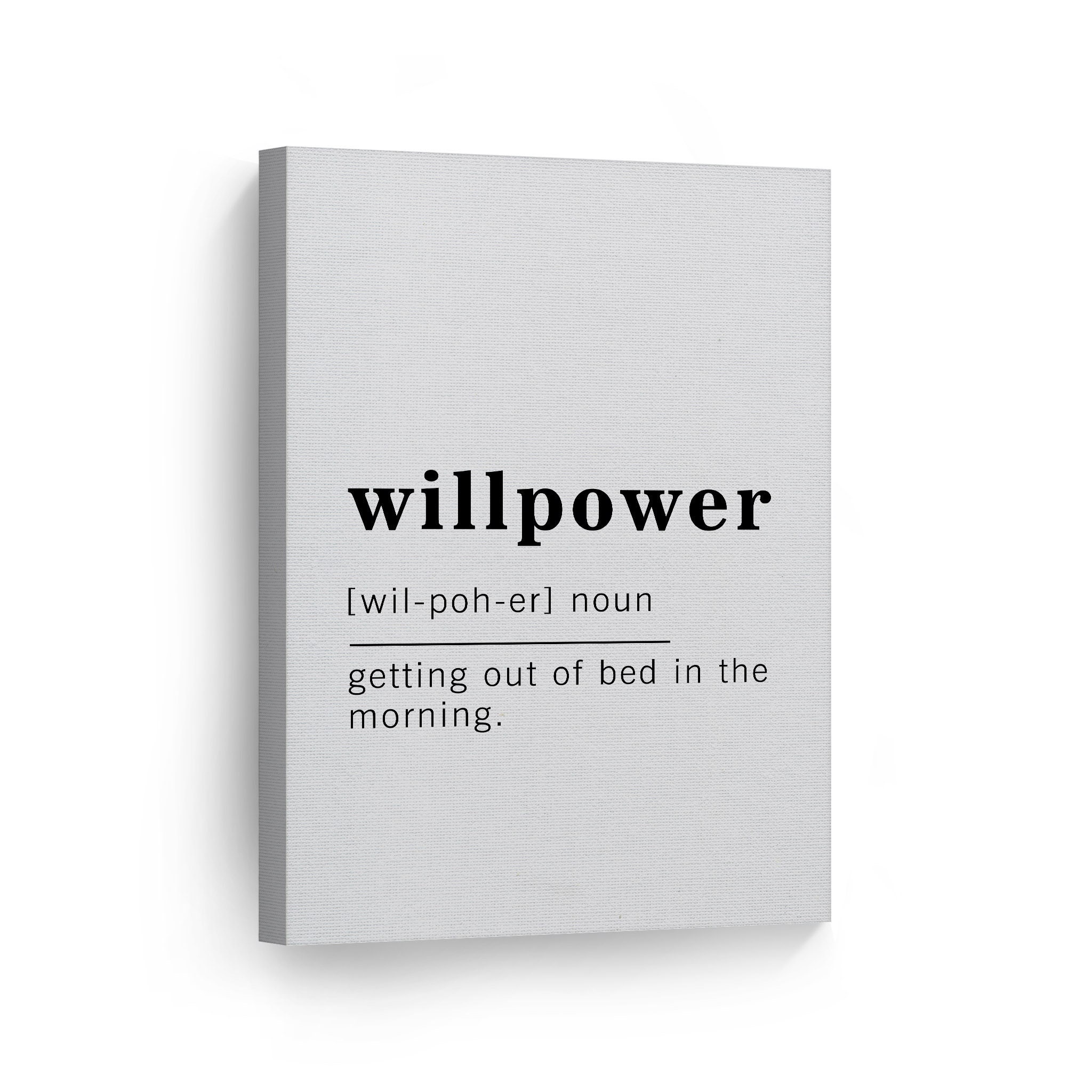 Funny Noun Dictionary Definition of Willpower Canvas Print - Etsy