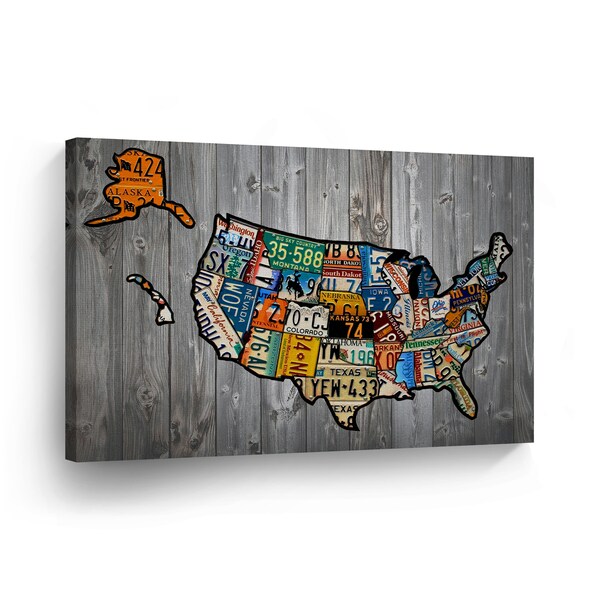 License Plate Map - Etsy