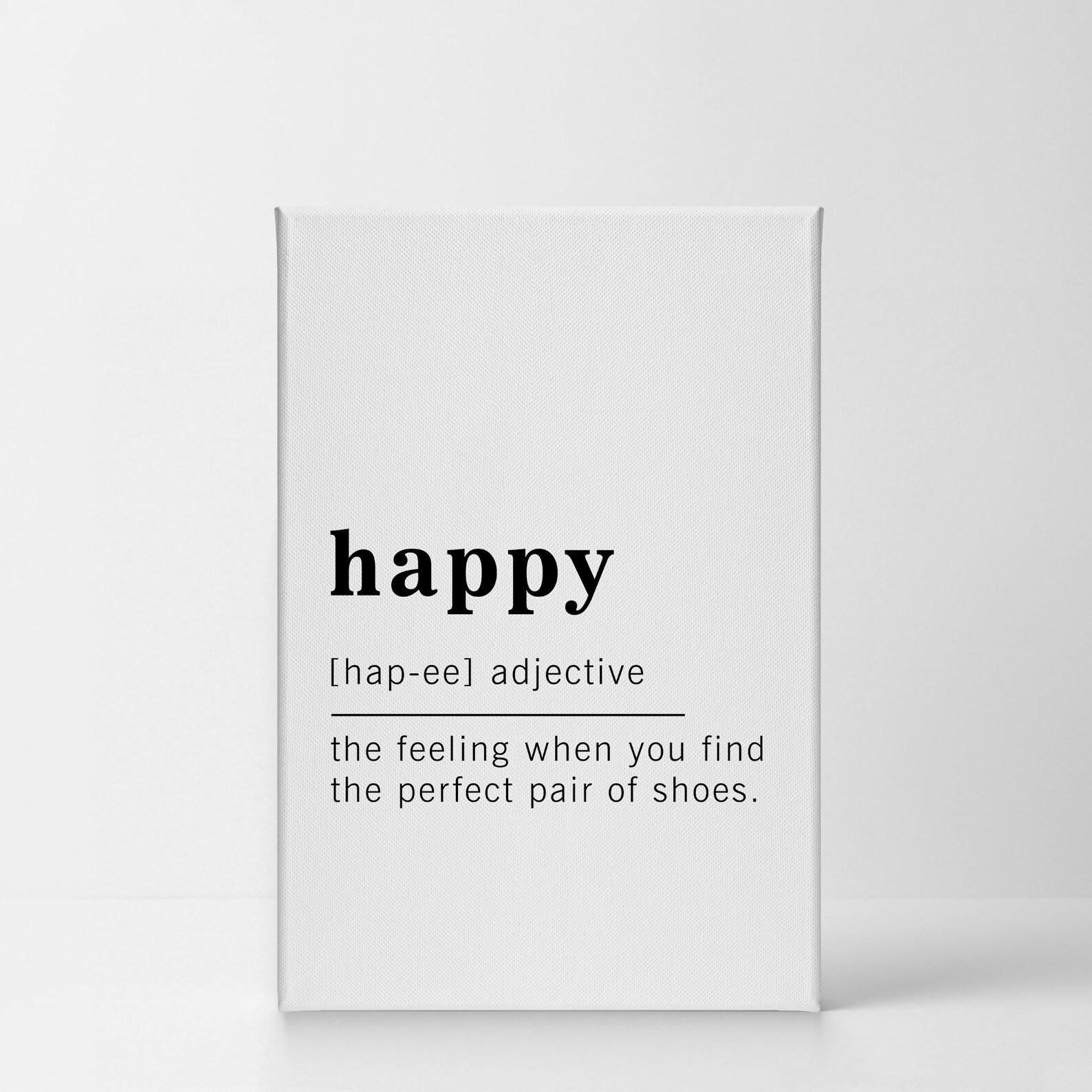 Funny Adjective Noun Dictionary Definition of Happy Canvas Print ...