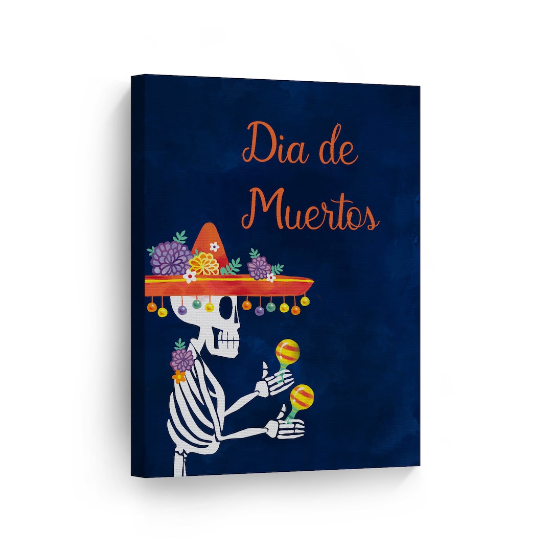 Dia De Los Muertos Gothic Skeleton Sombrero Sugar Skull Day of the Dead ...