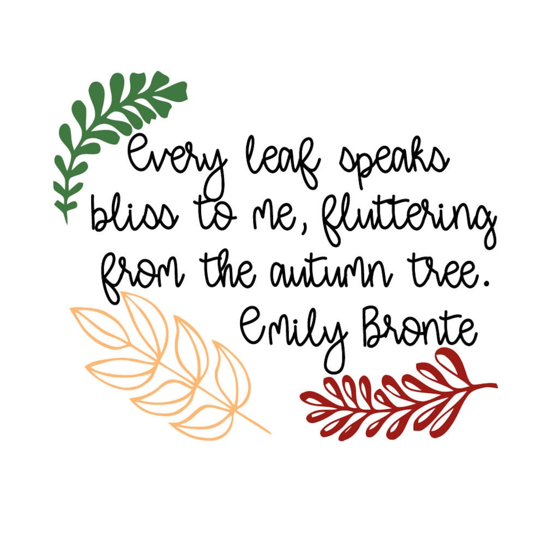 Emily Bronte Fall Quote SVG Digital Download - Etsy