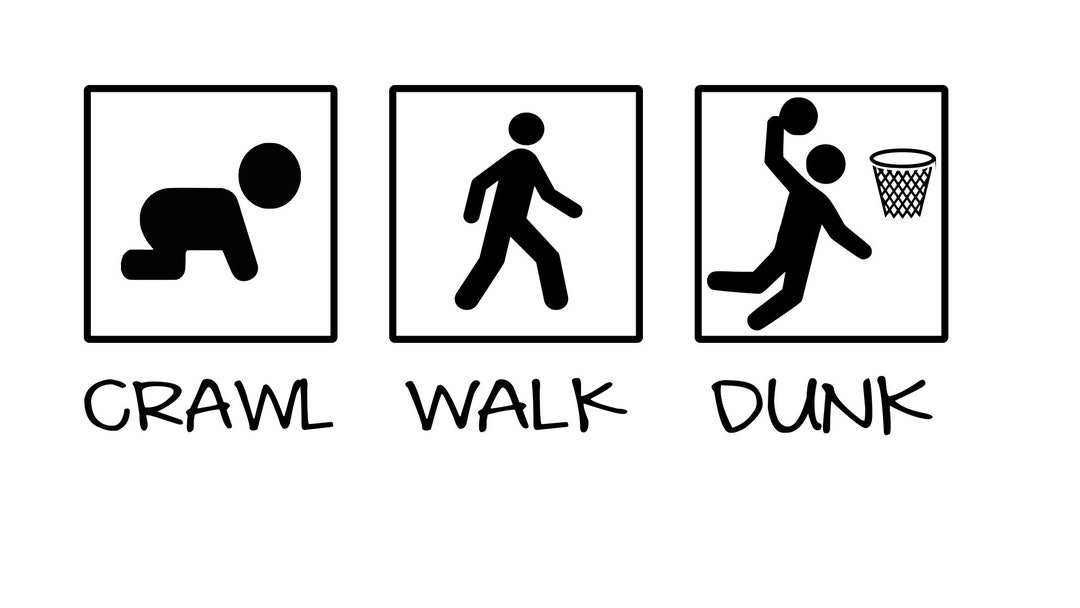 Crawl, Walk, Dunk SVG Digital Download Cut File - Etsy