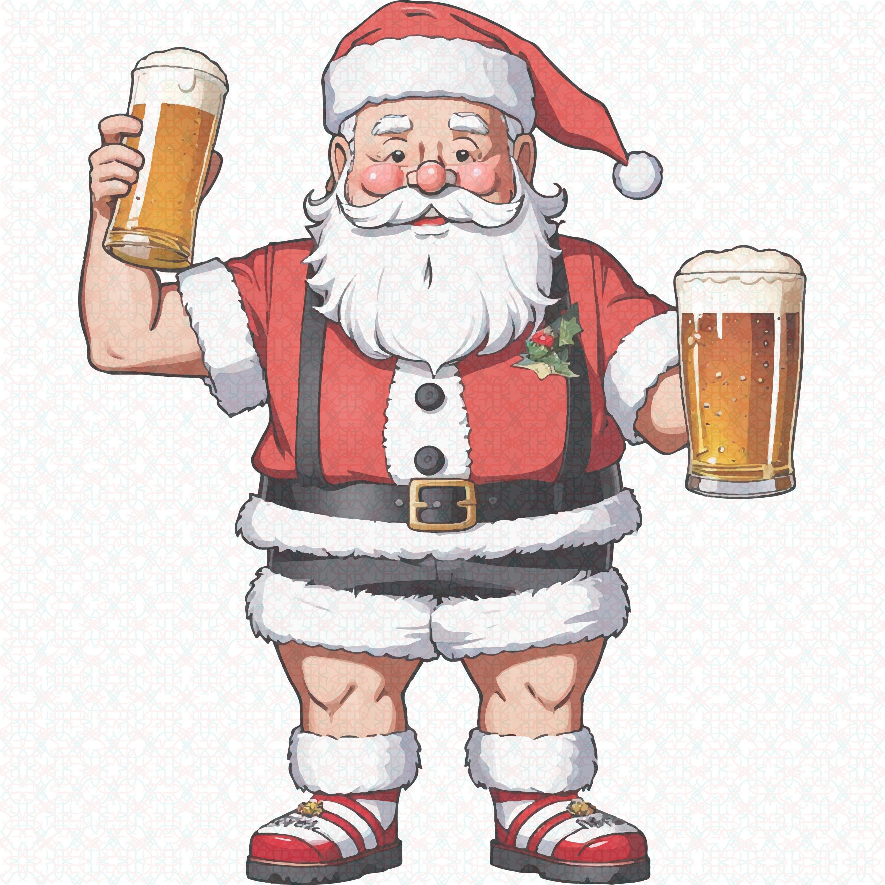 Santa SVG, Australian Santa, Drunk Santa Svg, Santa Holding Beer ...