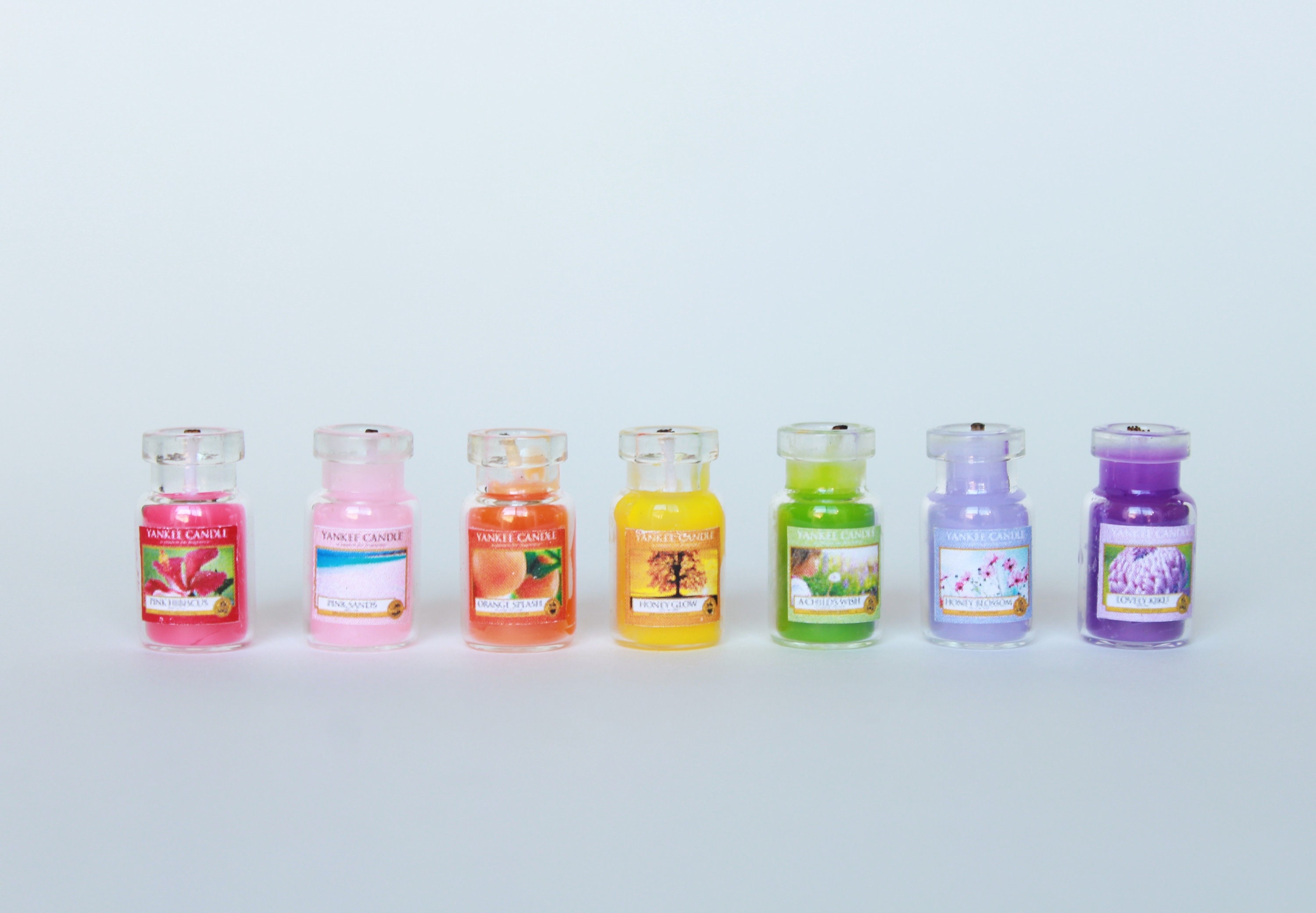 Miniature Candle Dollhouse Colorful Unscented Glass Jar - Etsy