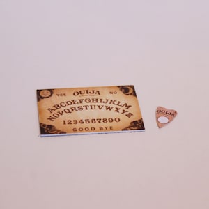 Miniature Ouija Board and Planchette Dollhouse Spirit Board Halloween ...