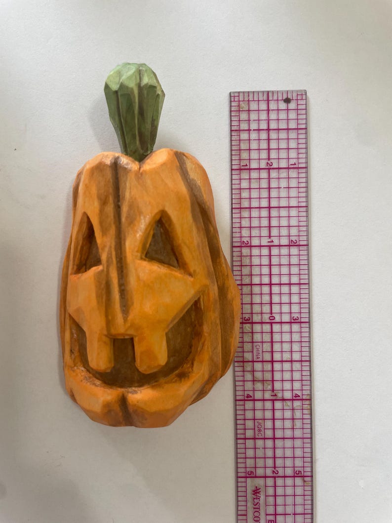 Pumpkin Refrigerator Magnet Wood Carving - Etsy