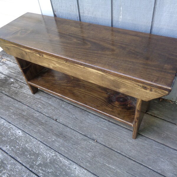 Country Wood Bench - Etsy
