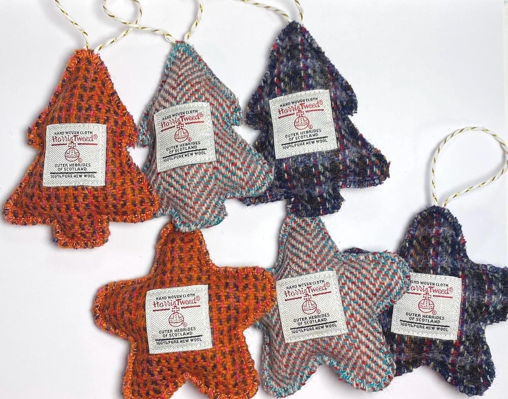 Handcrafted Harris Tweed® Christmas Ornaments & Lavender Sachets - Etsy