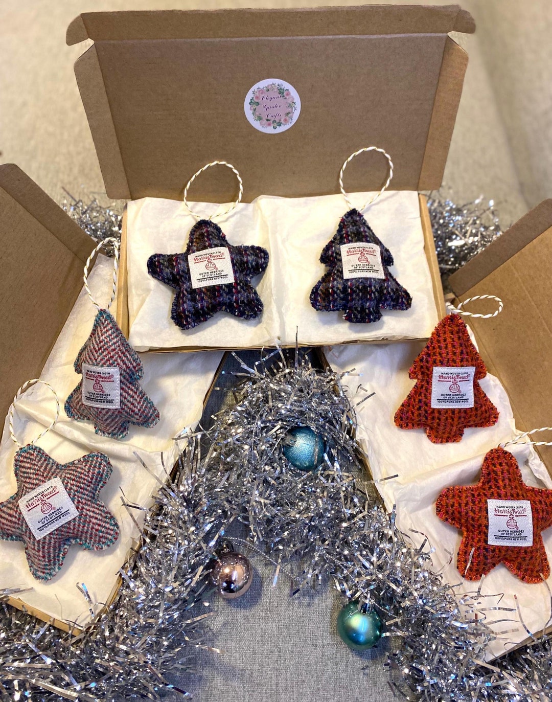Harris Tweed Christmas Ornaments Lavender Sachets - Etsy
