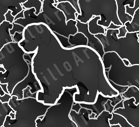 Newfoundland Dog Sticker - Etsy