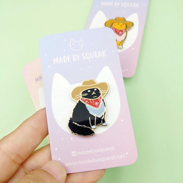Cowboy Enamel Pin - Etsy