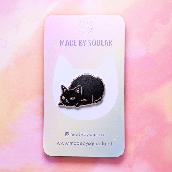 Black Cat Enamel Pin - Etsy