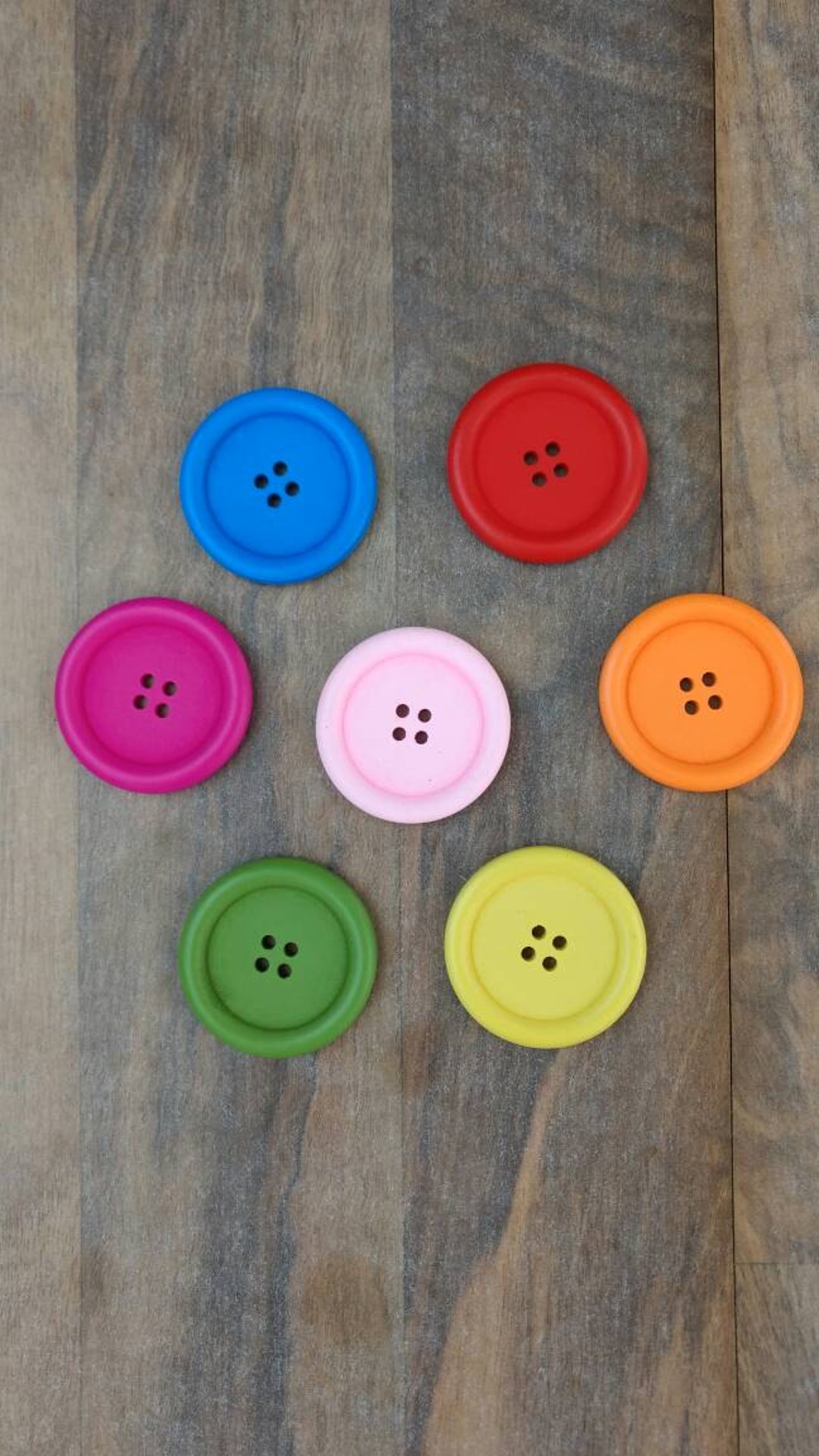 7-way Buttons in Colors Red Blue Green Yellow Light Pink - Etsy