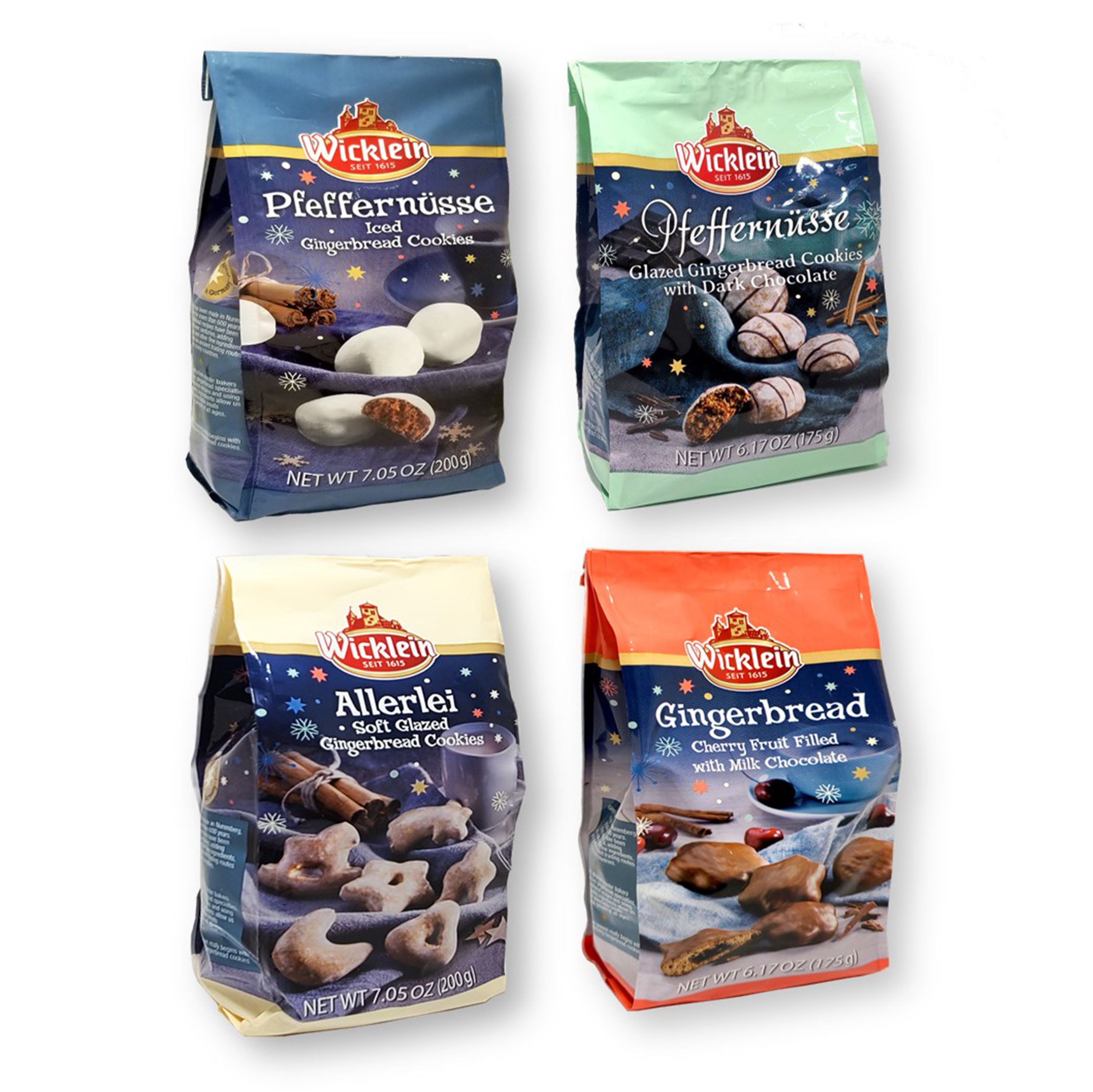 Wicklein Holiday Gingerbread Lebkuchen Cookies 4 Varieties ...