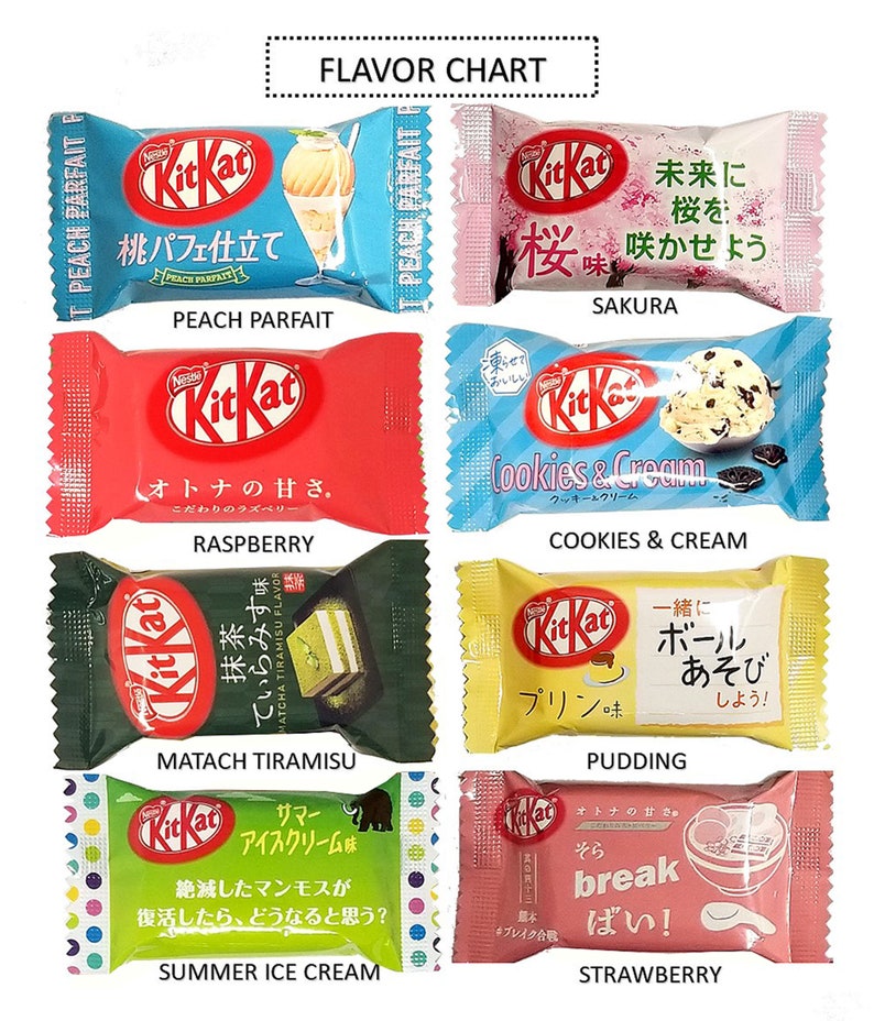 Japanese Kit Kat Mini Bars 8 Variety Flavors Limited Edition - Etsy