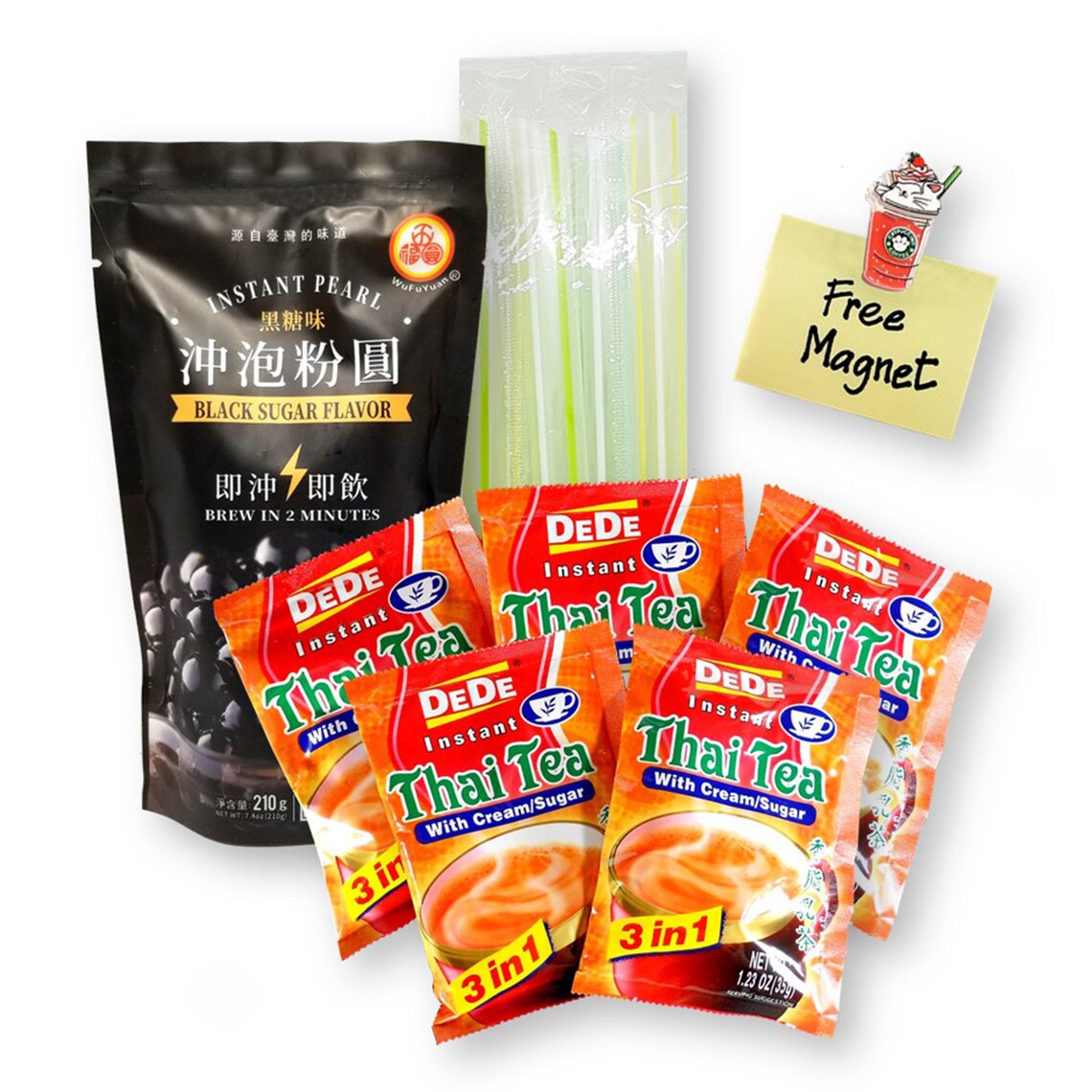 Bubble Tea DIY Thai Iced Tea Boba Kit With 5 Dede Instant Thai - Etsy