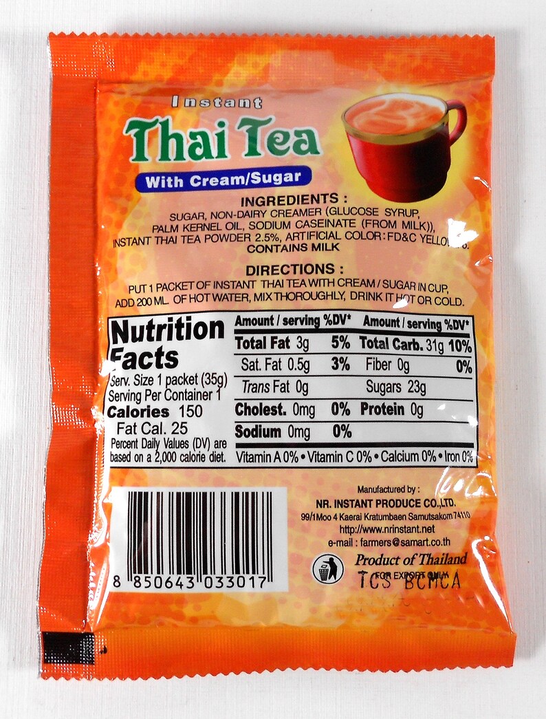Bubble Tea DIY Thai Iced Tea Boba Kit With 5 Dede Instant Thai - Etsy