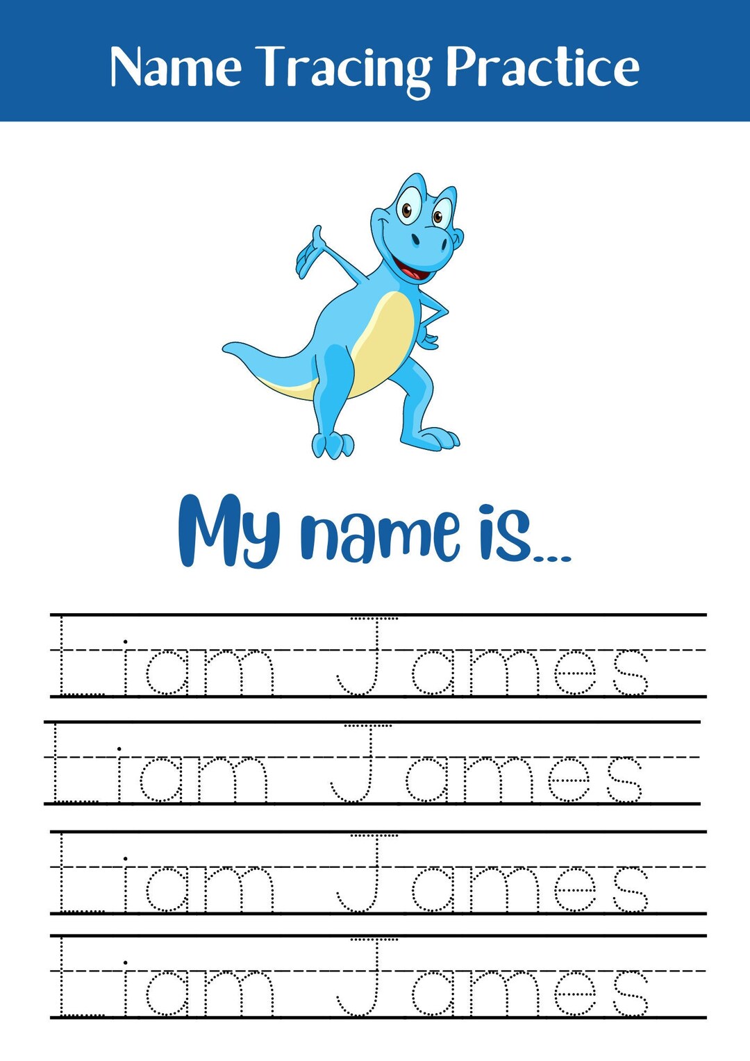 Name Handwriting Practice | Custom Name Handwriting | Name Tracing ...