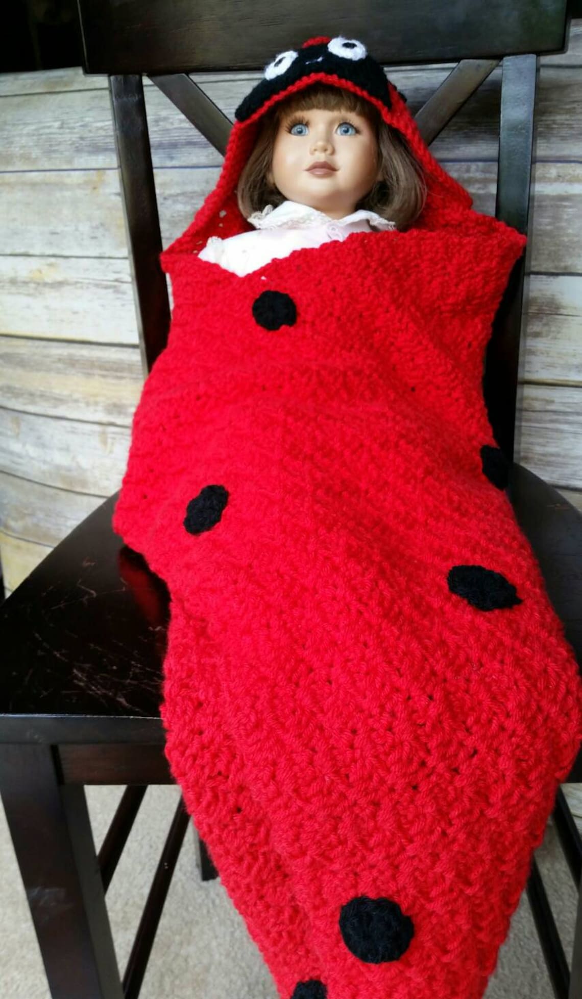 Ladybug Hooded Blanket Crochet Pattern | Etsy