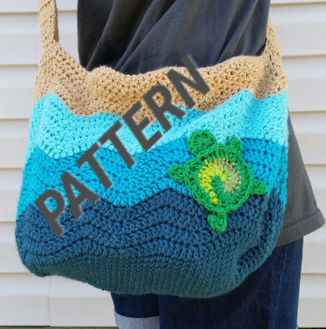 Sea Turtle Crochet Bag Pattern, Sea Turtle Gifts, Beach Lovers Gift, - Etsy