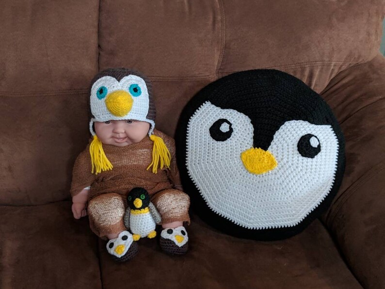 Penguin Pillow Crochet Pillow Pattern Crochet Pattern Pillow - Etsy