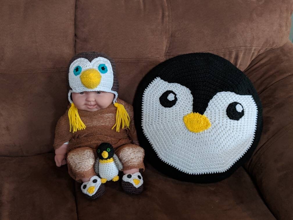 Penguin Pillow Crochet Pillow Pattern Crochet Pattern Pillow - Etsy