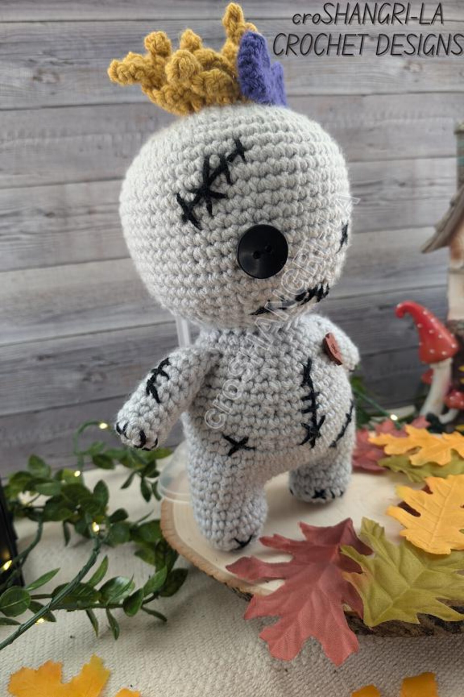 Crochet Voodoo Doll Pattern: Halloween Amigurumi Plush Toy (digital ...