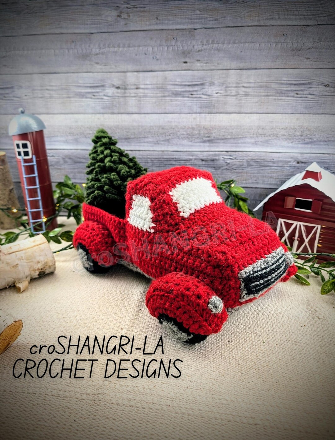 Vintage Truck Crochet Pattern, Crochet Truck Pattern, Crochet Red Truck ...