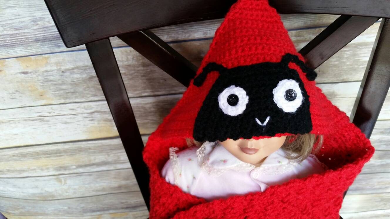 Ladybug Hooded Blanket Crochet Pattern | Etsy