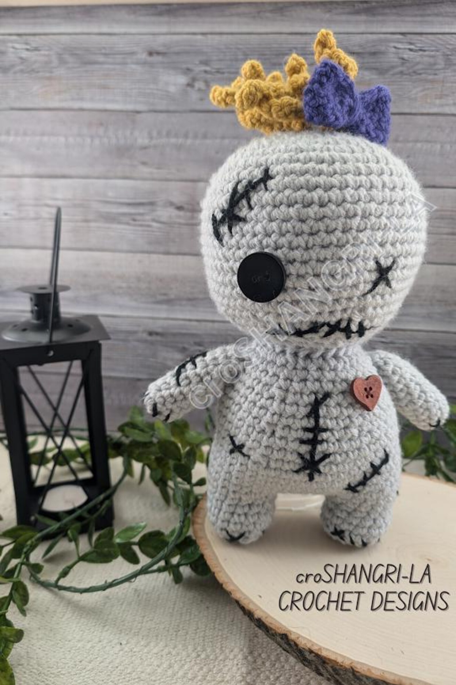 Crochet Voodoo Doll Pattern: Halloween Amigurumi Plush Toy (digital ...